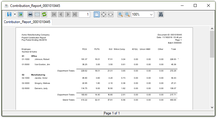PR - Contribution Report