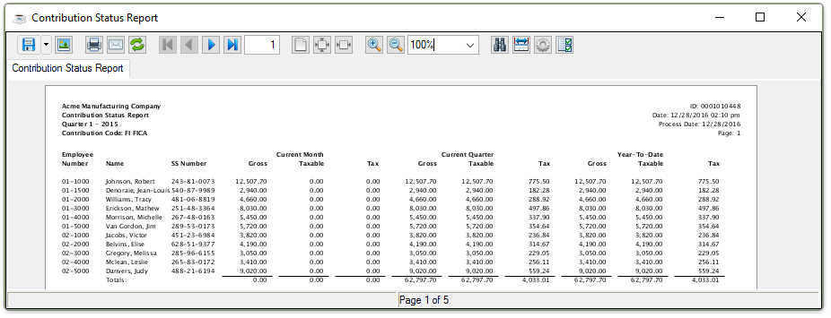 PR - Contribution Status Report