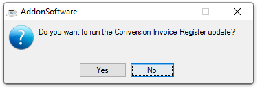 Conversion Invoice Register