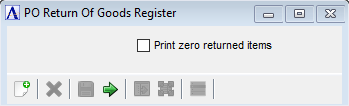 PO - PO Return of Goods Register