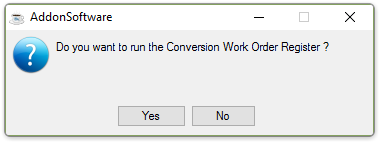 SF - Conversion WO Register